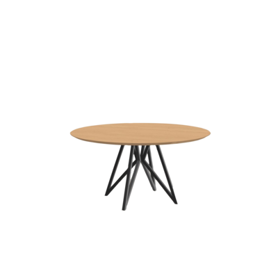 Studio HENK tafel Butterfly Rond Quadpod - zwart frame, hardwax light ...