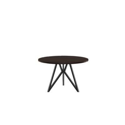 Studio HENK tafel Butterfly Rond Tripod - zwart frame, gerookte beits ...