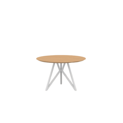 Studio HENK tafel Butterfly Rond Tripod - wit frame, hardwax light 3041 ...